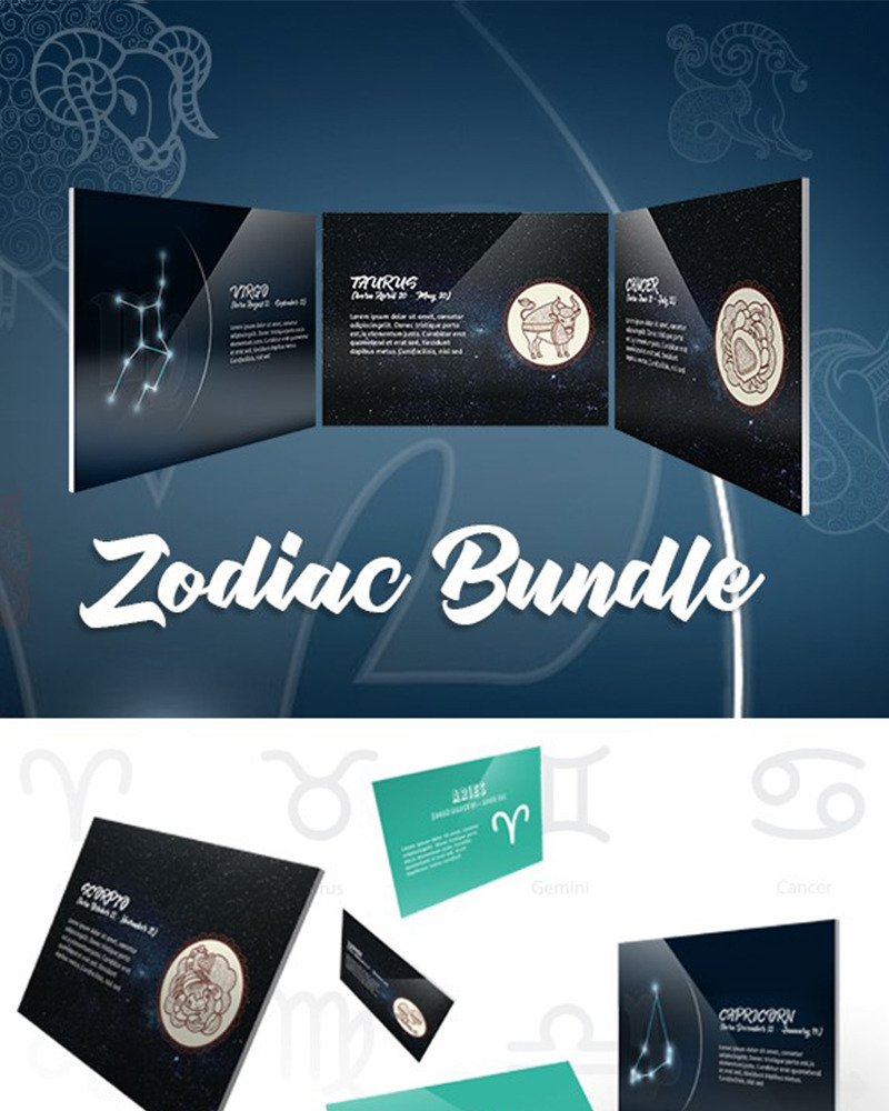 Zodiac Bandal PowerPoint template #74542 - TemplateMonster