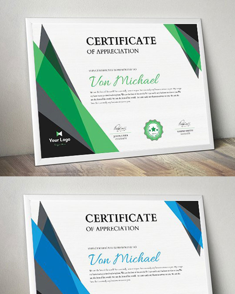 Corporate Certificate Template #74696 - TemplateMonster
