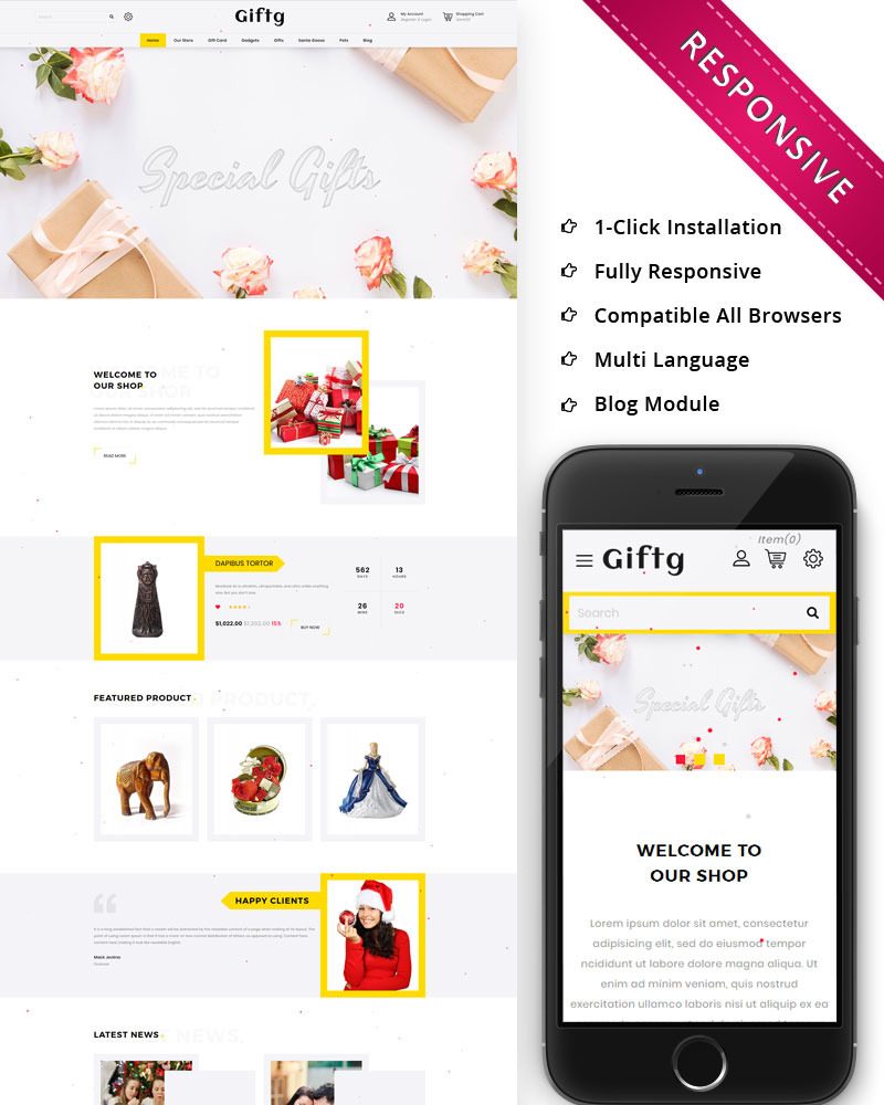 Giftg - The Gift Shop Responsive OpenCart Template