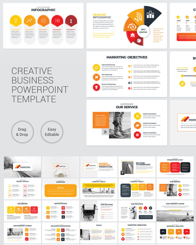 Kreative Business PowerPoint-Vorlage - TemplateMonster