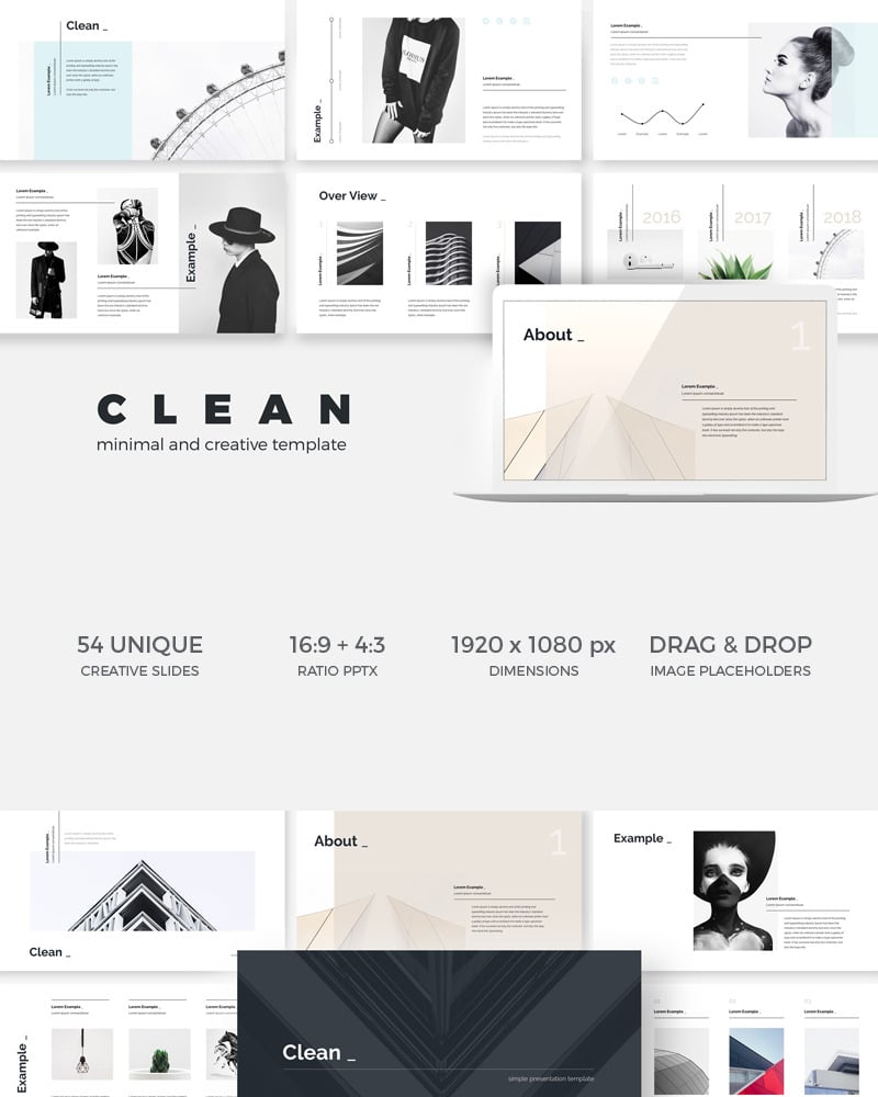 Minimal Clean Creative - Keynote template - TemplateMonster