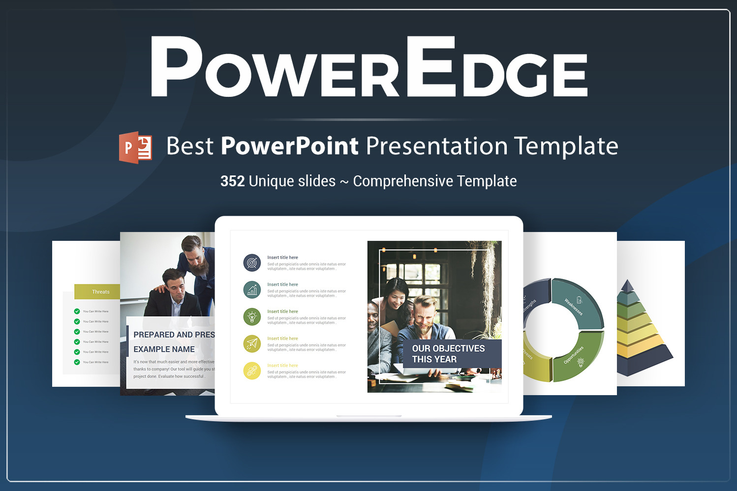 Power Edge PowerPoint Template #74688 Power Edge PowerPoint Template #74688