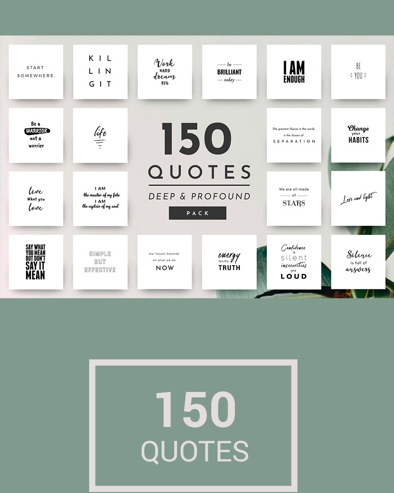 150 Ready-to-use Deep Quotes Social Media Template
