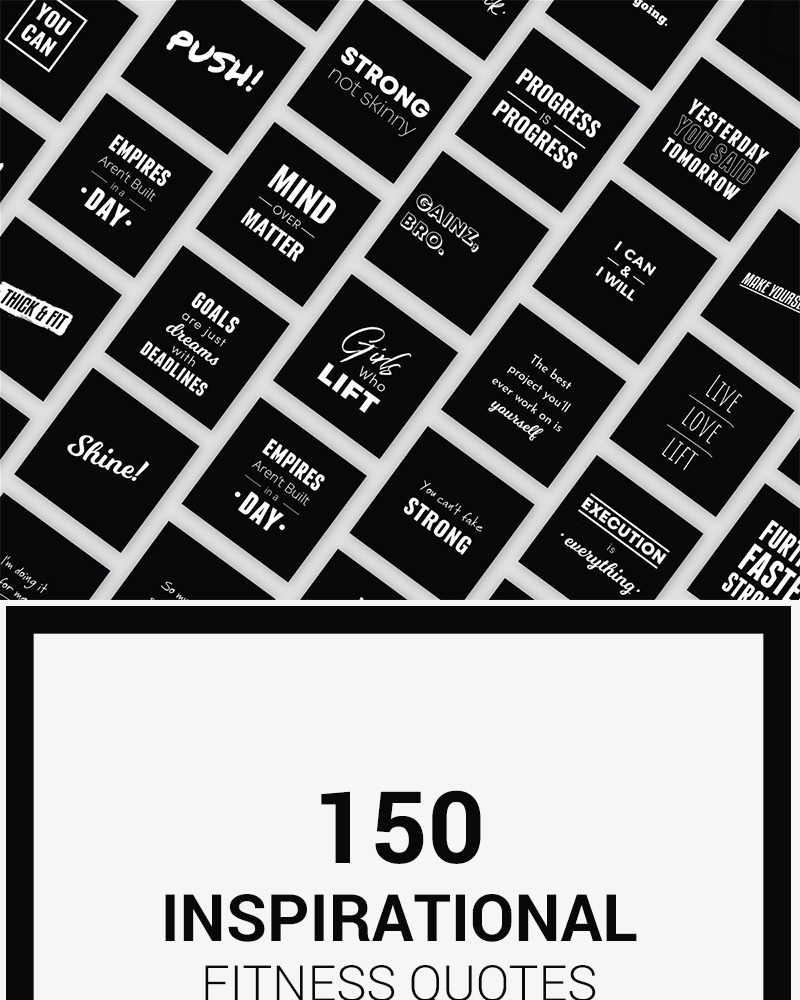 150 Ready to Use Fitspiration Quotes Social Media Template