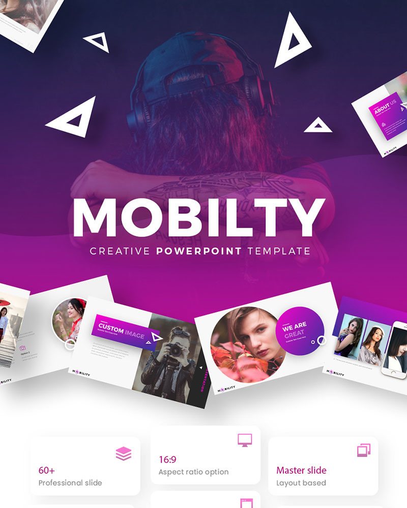 Mobility - Creative Presentation PowerPoint template