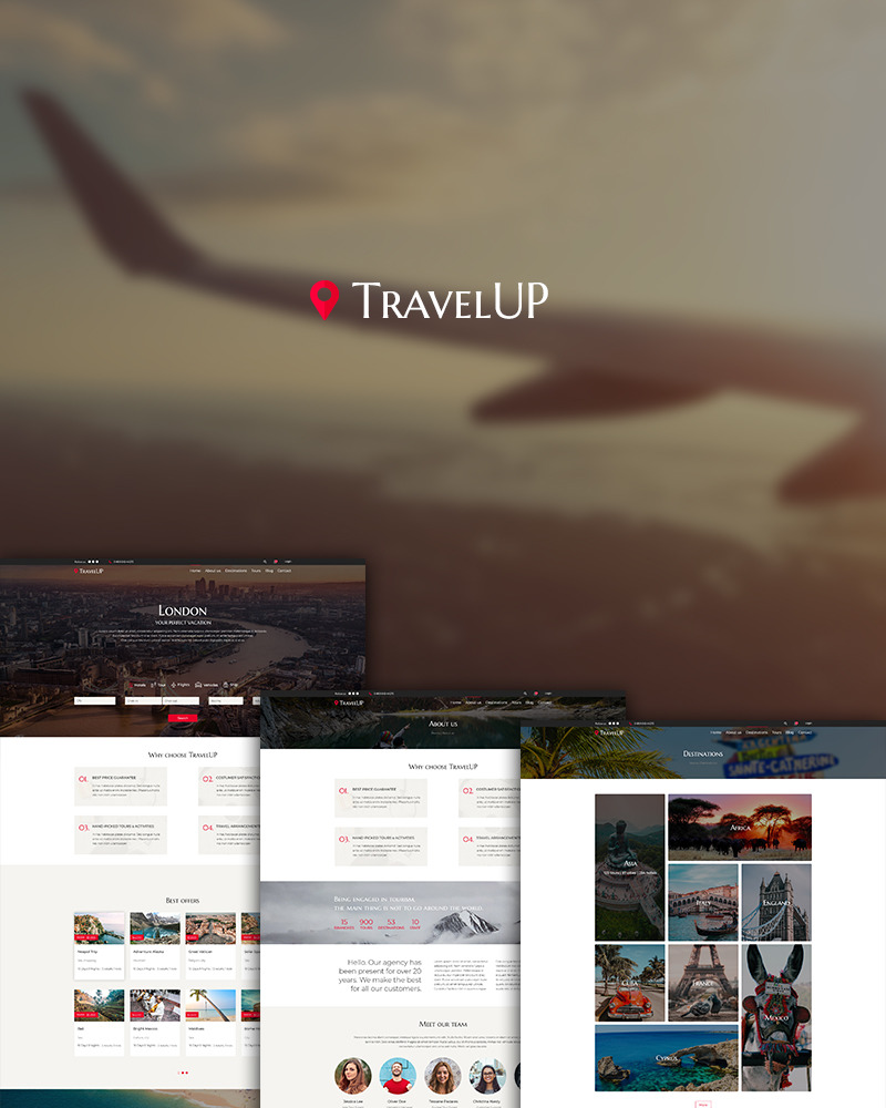 TravelUP PSD Template #74723 - TemplateMonster