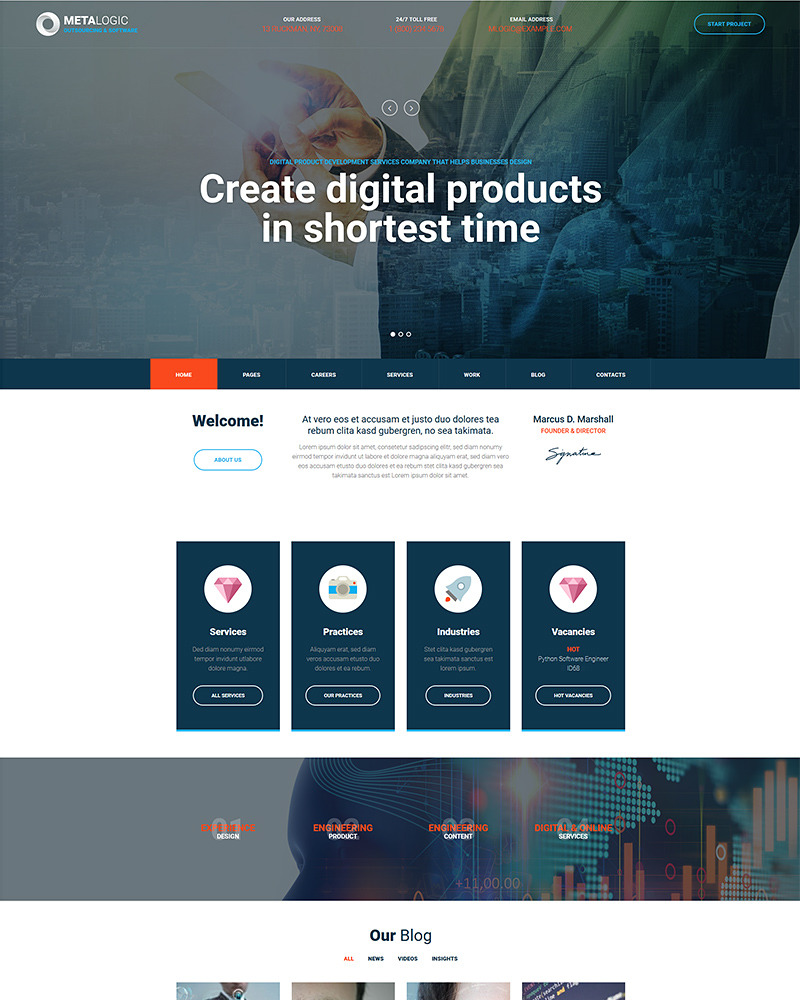 Metalogic - Software Development WordPress Theme