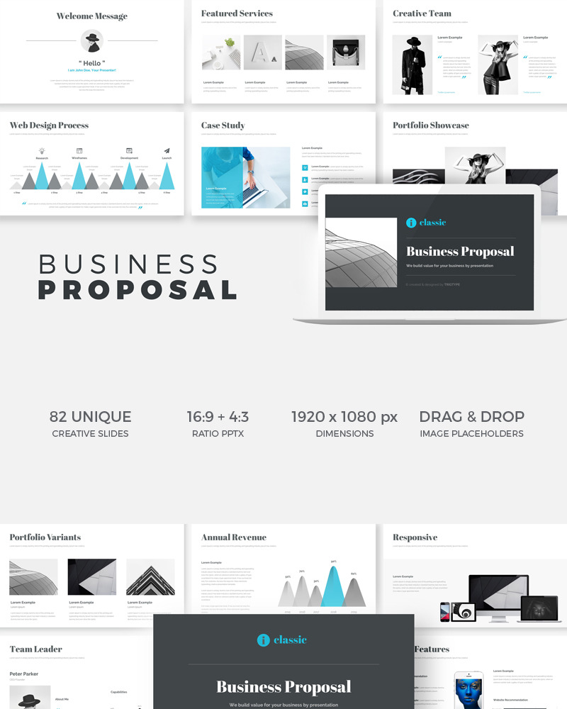 Business Proposal PowerPoint template - TemplateMonster