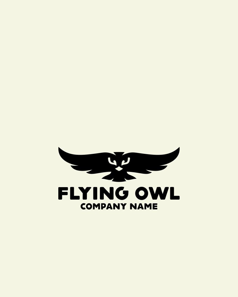 Flying Owl Logo Template #74918 - TemplateMonster