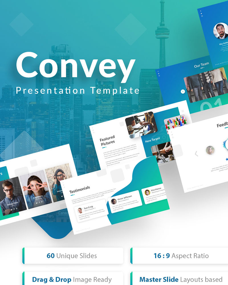 Convey - Business PowerPoint template - TemplateMonster