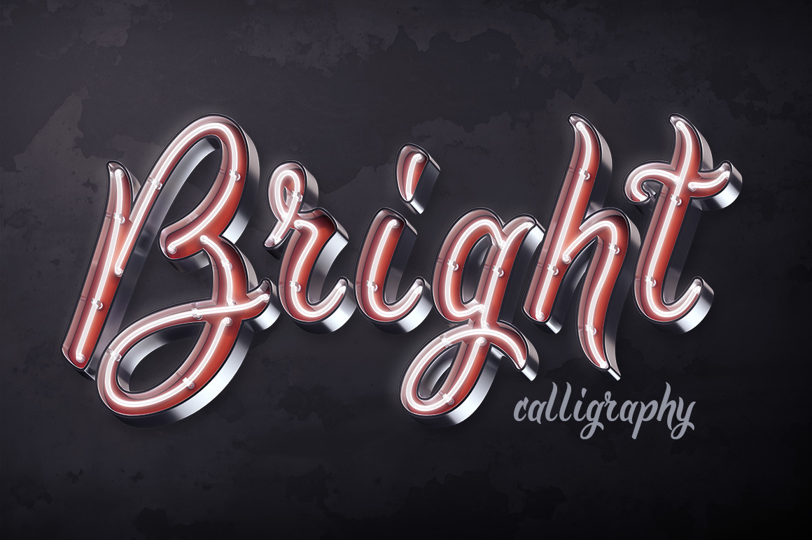 Bright Calligraphy PSD Font #75295 - TemplateMonster
