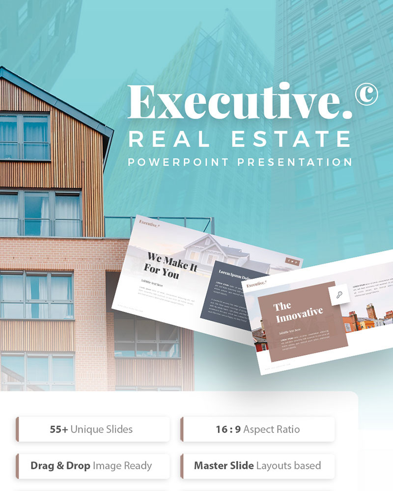 Executive - Real Estate PowerPoint template - TemplateMonster