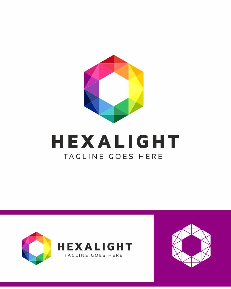 Hexa Light Logo Template #75385 - TemplateMonster