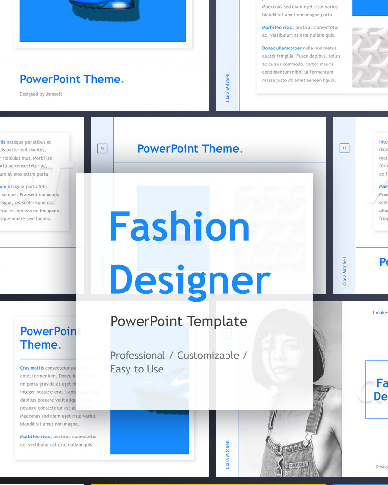 Fashion Designer PowerPoint template - TemplateMonster