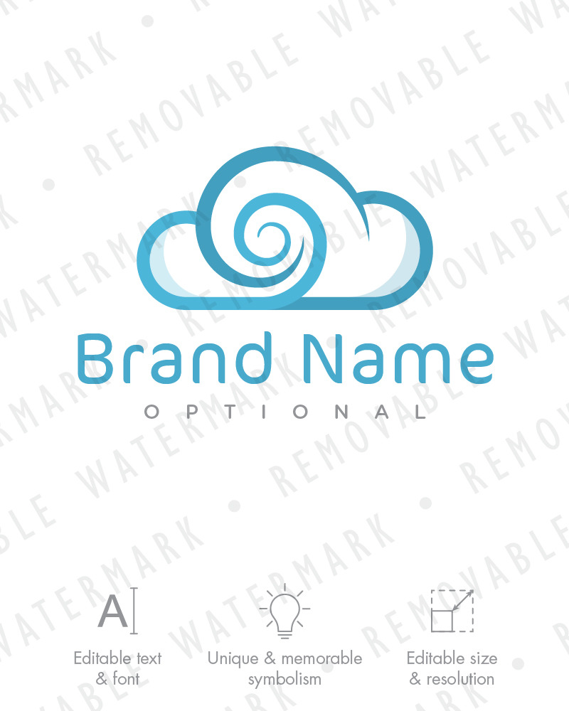 Cloud Vortex Logo Template #75666 - TemplateMonster