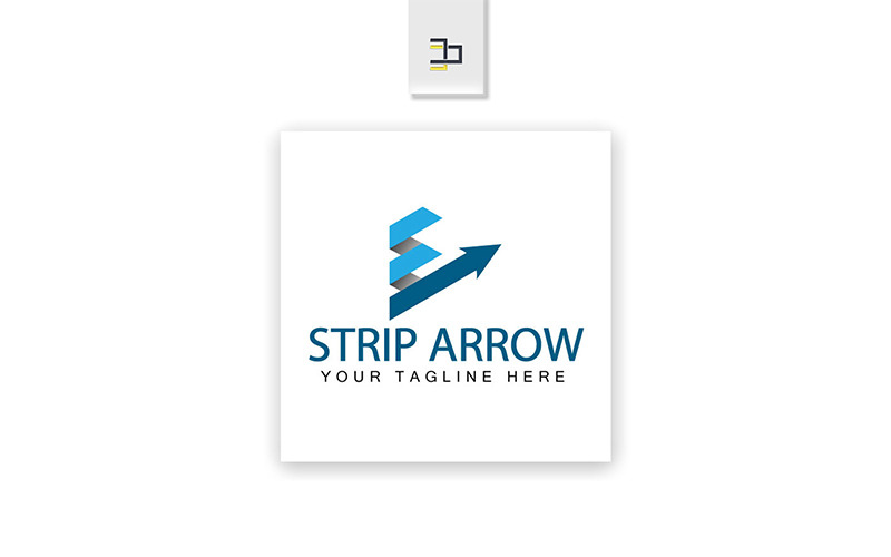 Strip arrow Logo Template #75620 - TemplateMonster