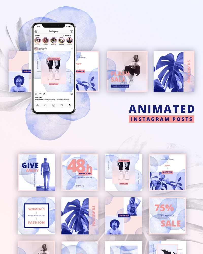 ANIMATED Instagram Posts – Bold Social Media Template