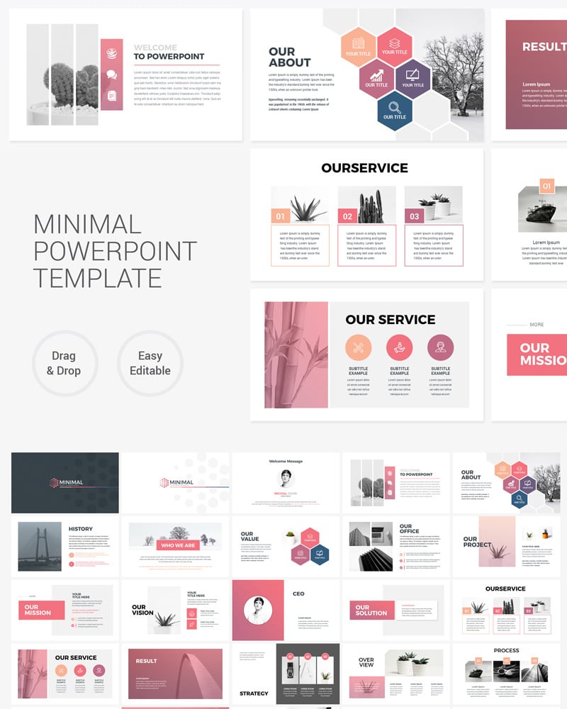 Clean Minimal Presentation PowerPoint template Clean Minimal Presentation PowerPoint template