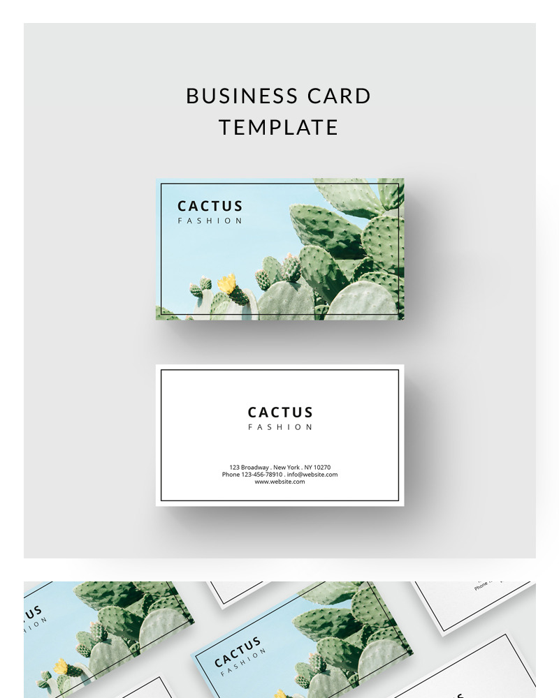 Cactus Business Card - Corporate Identity Template