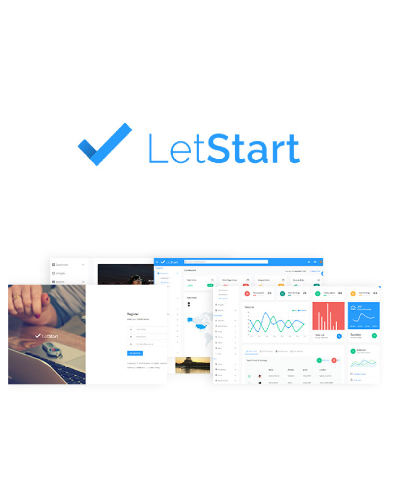 Letstart - Bootstrap Admin Template #75894 - TemplateMonster