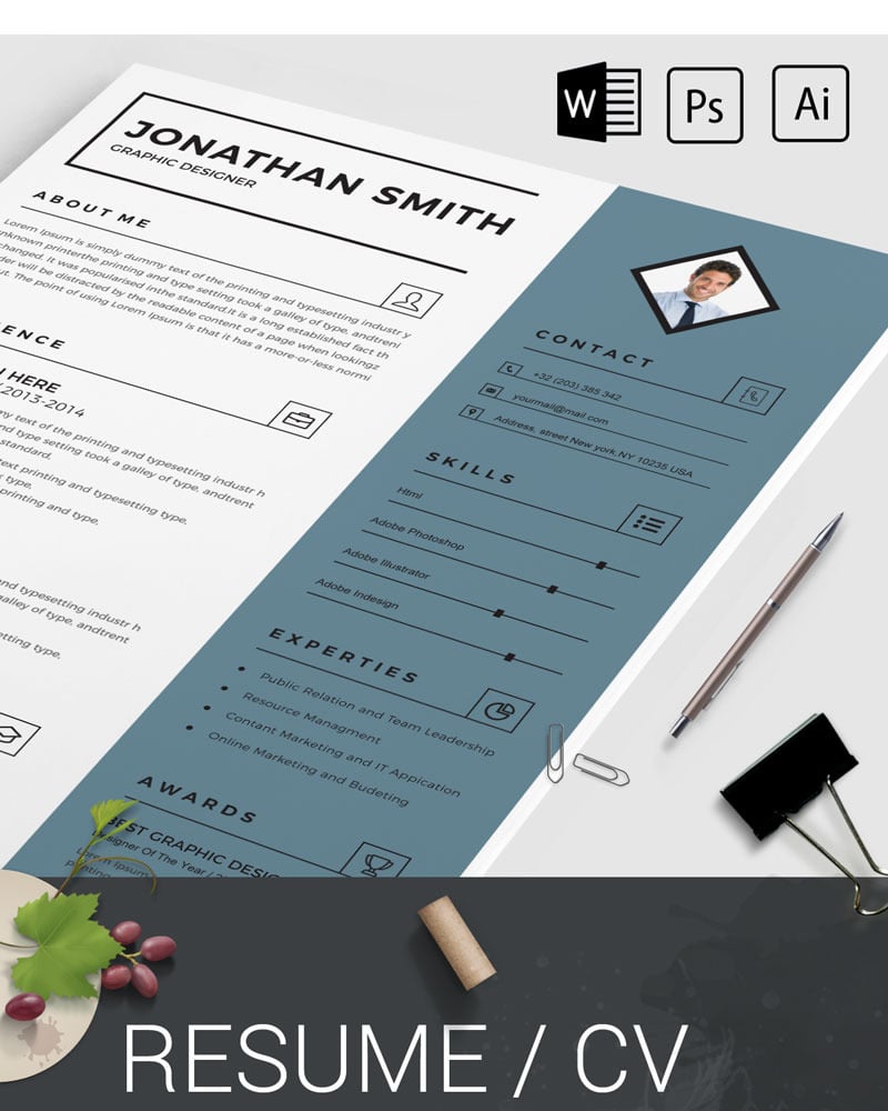 Jonathan Smith Resume Template #75963 - TemplateMonster