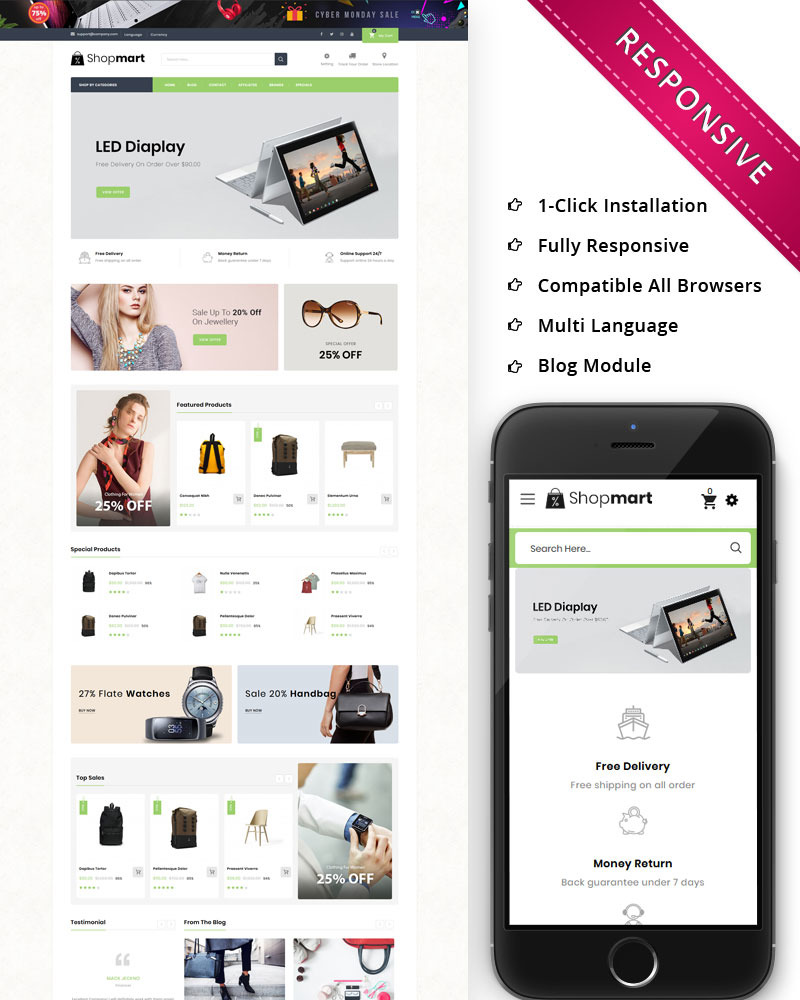 Shopmart - The Mega Store Responsive OpenCart Template
