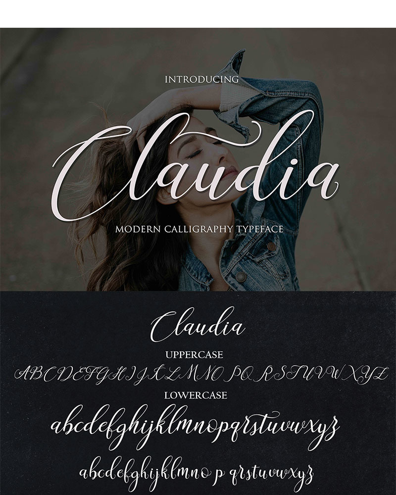 Claudia Cursive Font #76199 - TemplateMonster