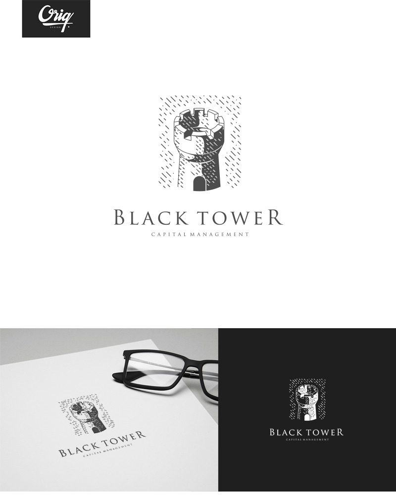 Black Tower Logo Template #76341 - TemplateMonster