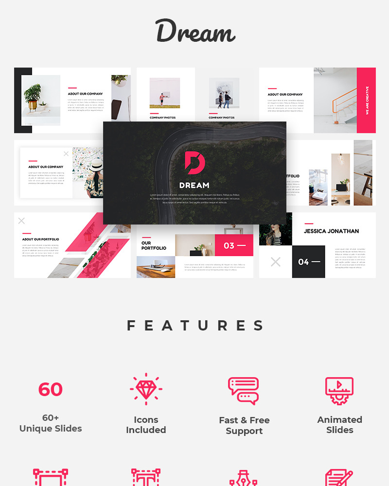 Dream - Creative PowerPoint template - TemplateMonster