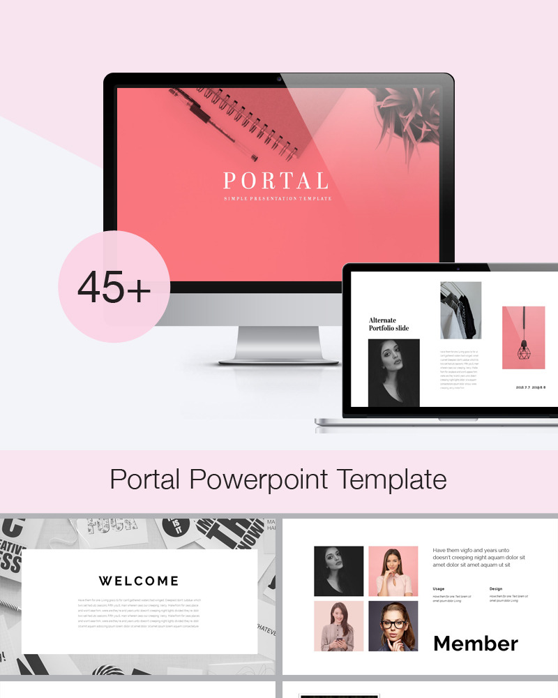 Portal PowerPoint template #76414 - TemplateMonster