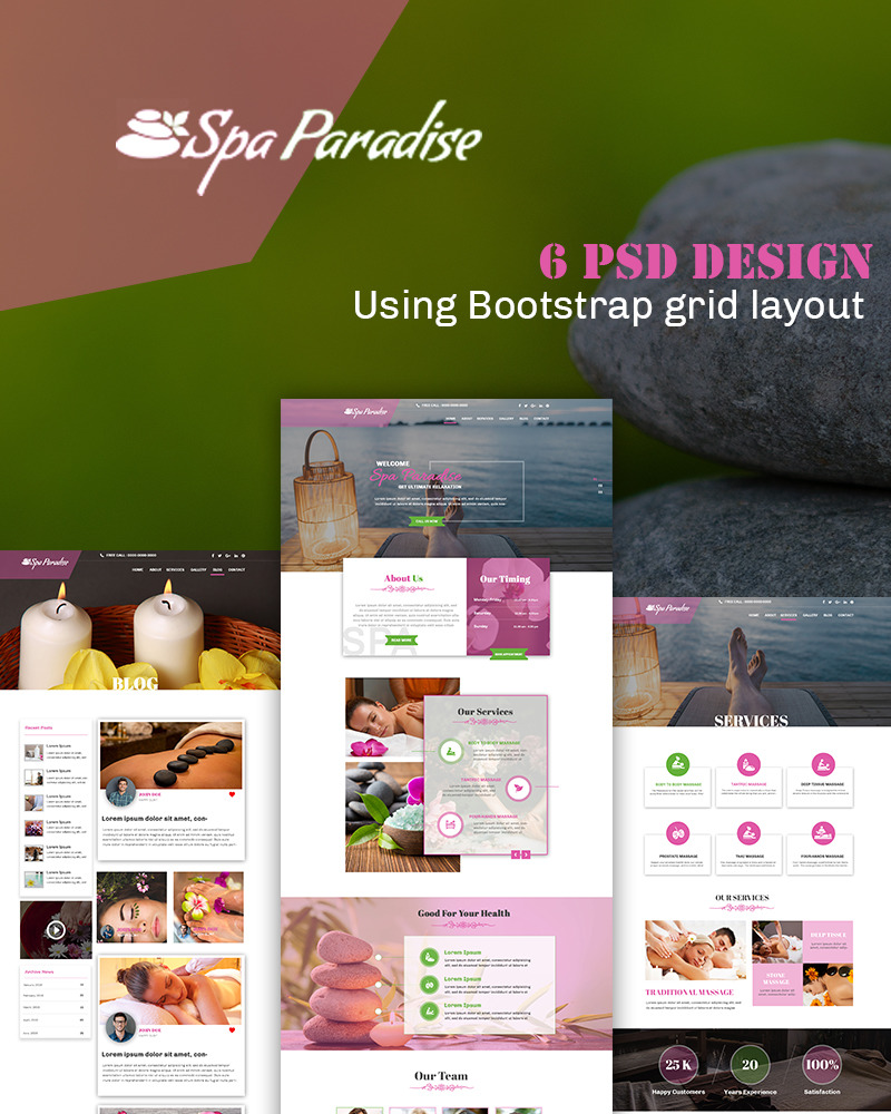 Spa Paradise - Multipurpose Spa PSD Template