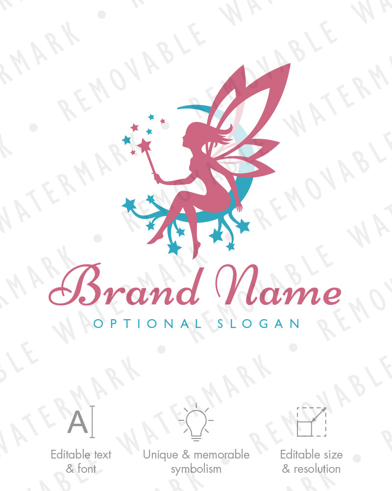 Magical Fairy Logo Template #76581 - TemplateMonster