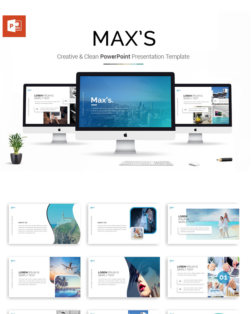 Max's Presentation PowerPoint template - TemplateMonster