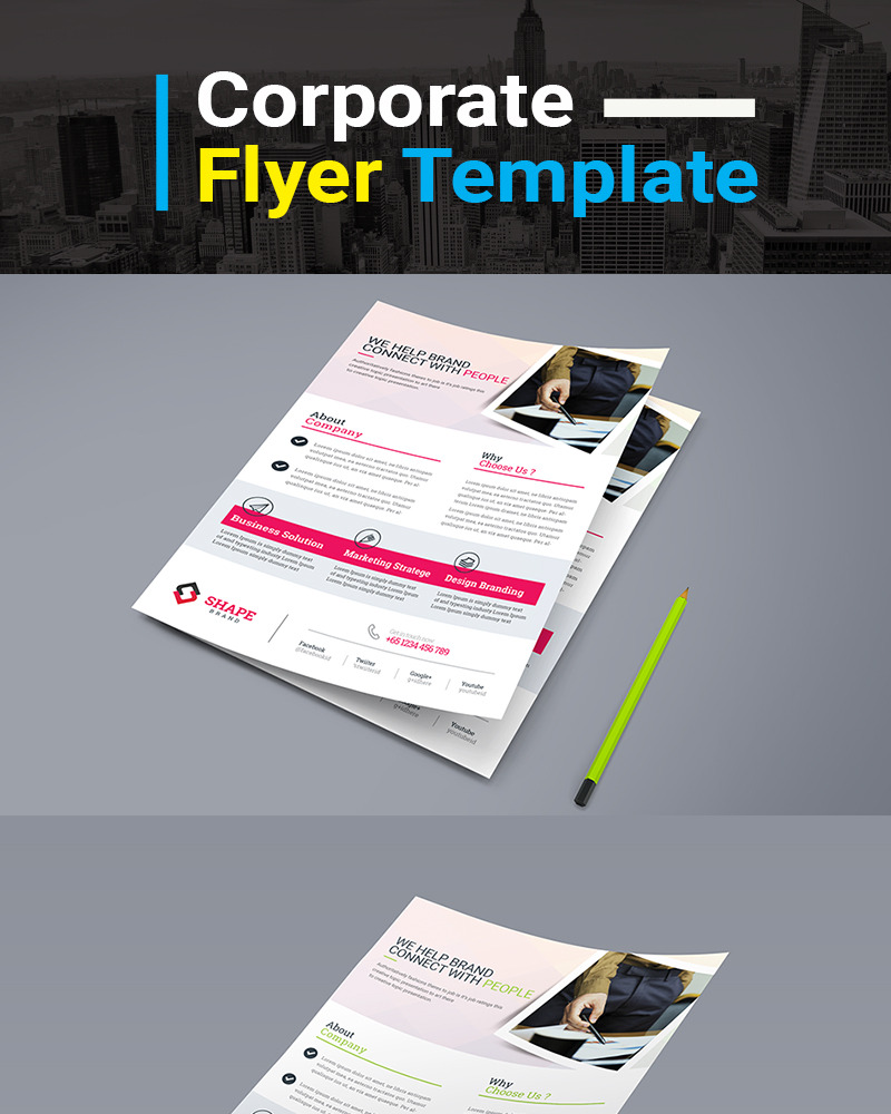 We Help Brand Flyer - Corporate Identity Template