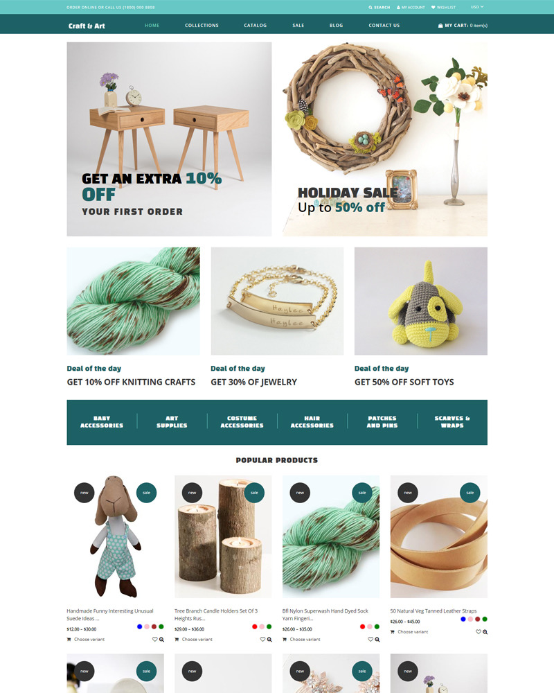 Craft & Art - Handmade & Craft Store Shopify Theme