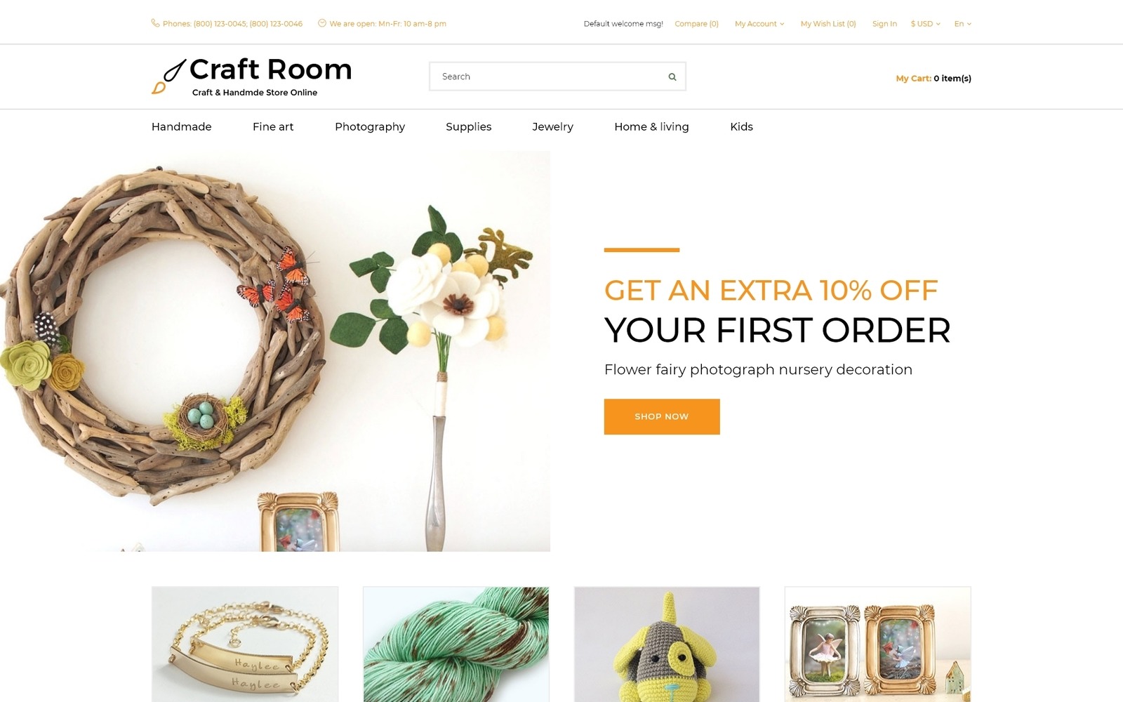 Craft Room - Handmade Responsive Stylish OpenCart Template