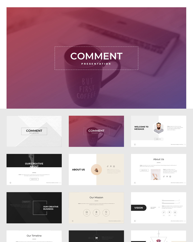 Comment - Creative PowerPoint template - TemplateMonster