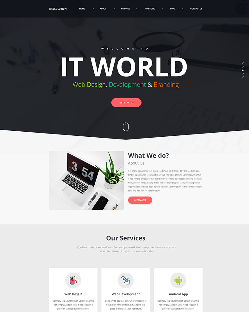 Web Solution Landing Page Template #76805 - TemplateMonster