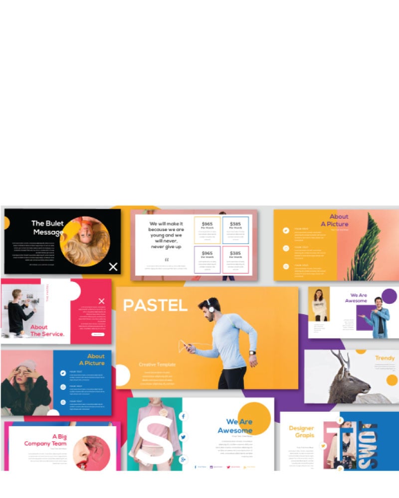 Pastel - Modern PowerPoint template #76930 - TemplateMonster