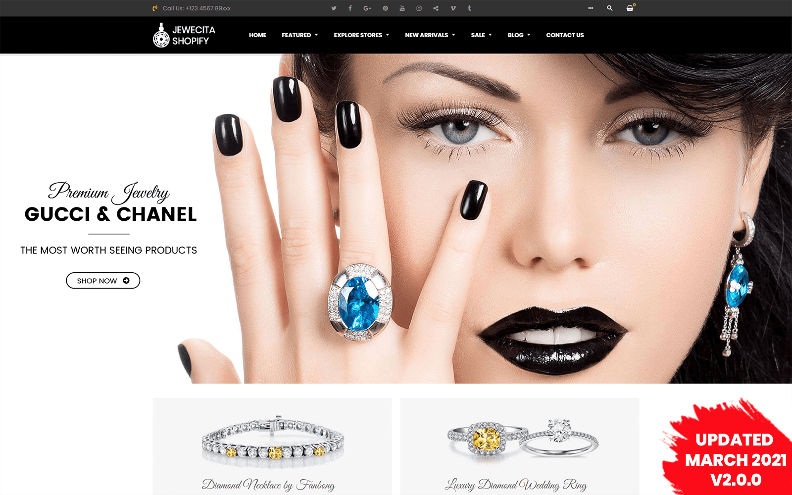 Jewecita - Sectioned Responsive Jewelry Store Shopify Theme