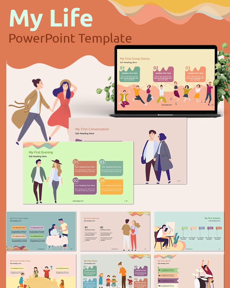 My Life PowerPoint template #77268 - TemplateMonster