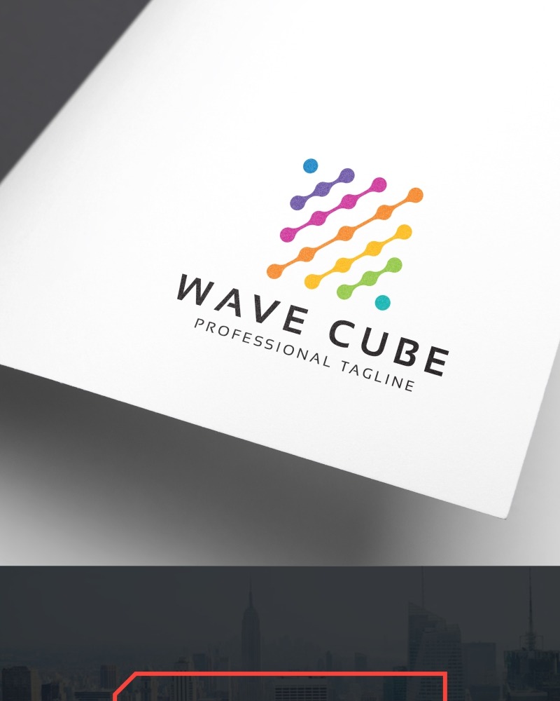 Wave Cube Logo Template #77359 - TemplateMonster