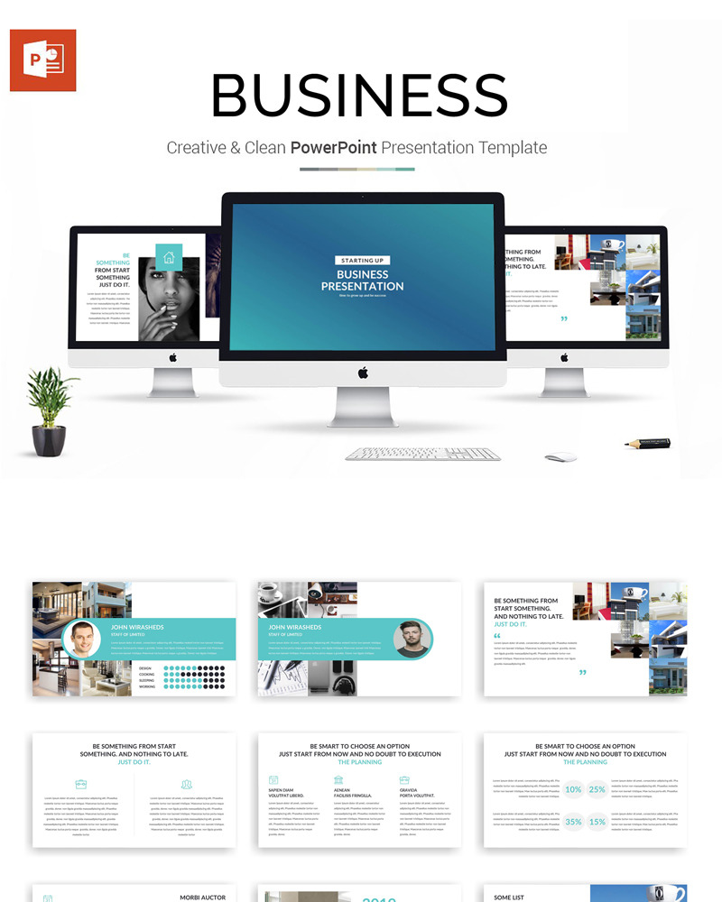 Starting Up - Business PowerPoint template - TemplateMonster