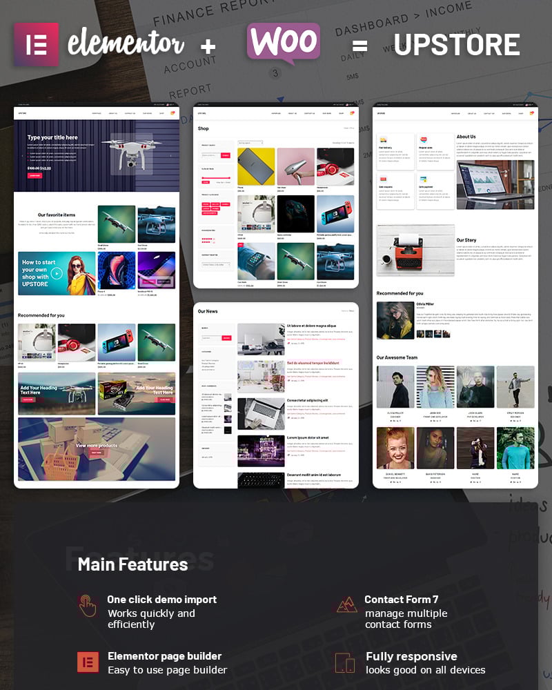 UPSTORE - Creative Elementor WooCommerce Theme