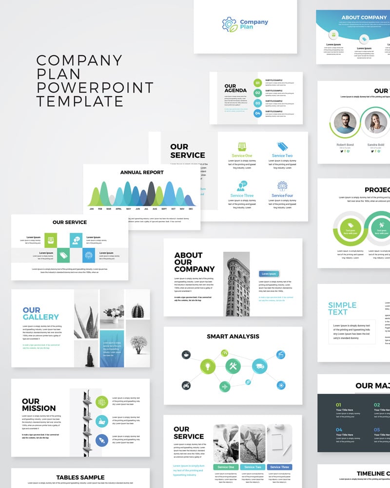 Company Plan - PowerPoint template #77514 - TemplateMonster