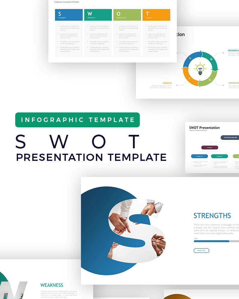 SWOT - Infographic PowerPoint template - TemplateMonster