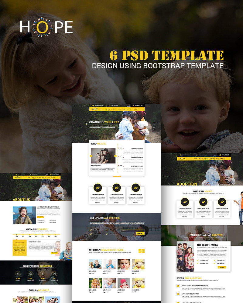 Hope PSD Template #77638 - TemplateMonster