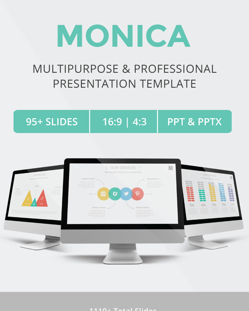Monica - PowerPoint template #77826 - TemplateMonster