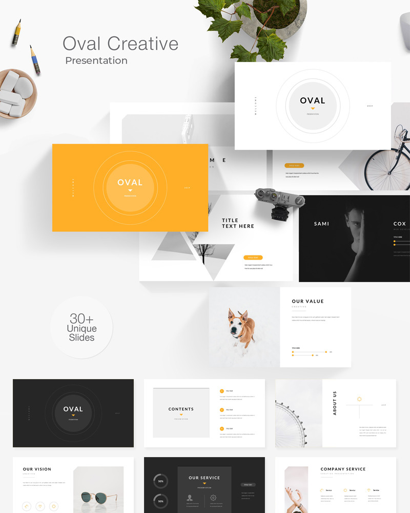Oval Creative PowerPoint template #77852 - TemplateMonster