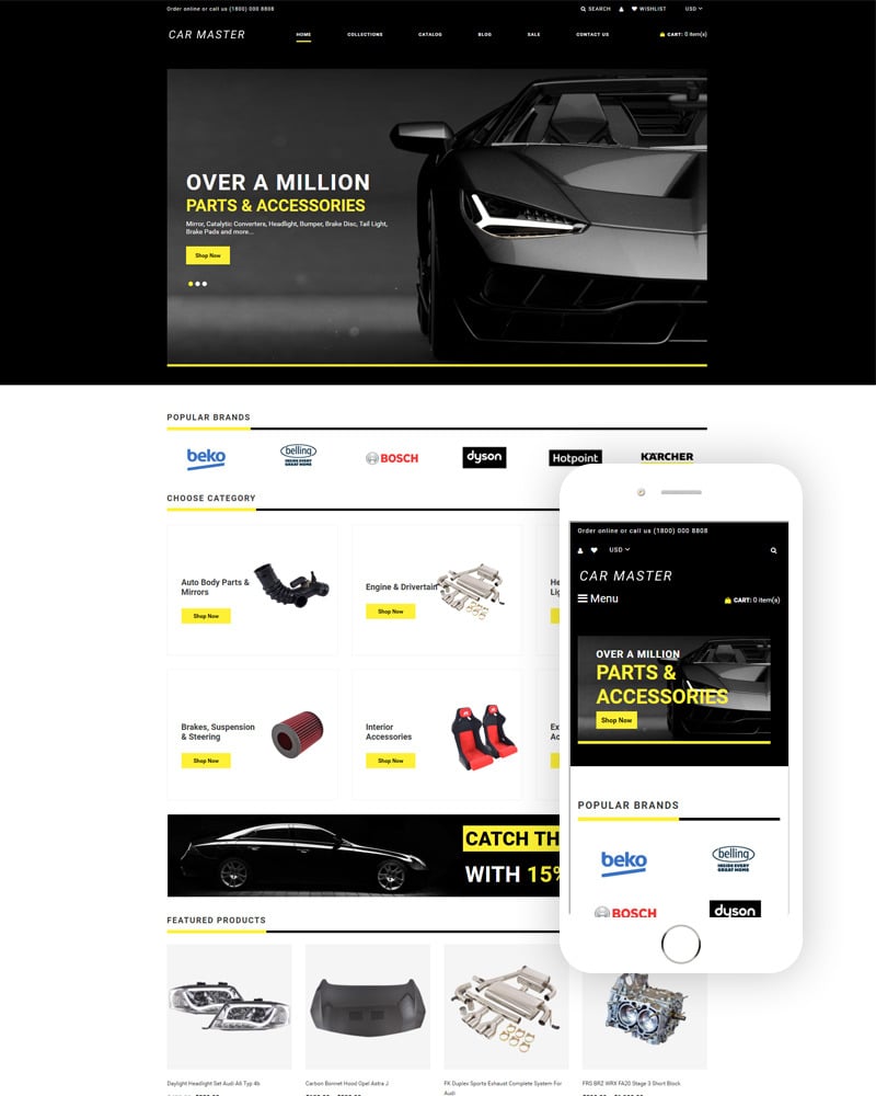 Car Master - Auto Parts Multipage Creative Shopify Theme